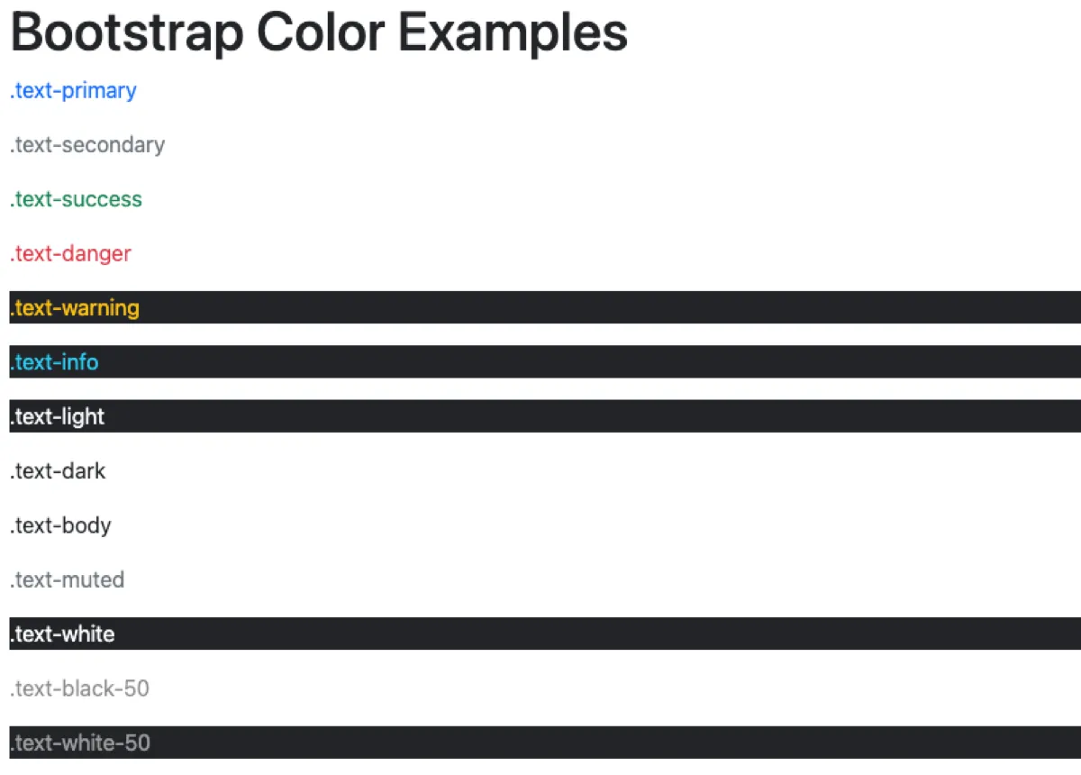 Bootstrap — P2: Text and Colors